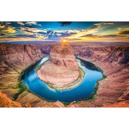 papermoon Fototapete &raquo;Horseshoe Bend&laquo; glatt bunt Vlies B/L: 5m x 2,8m, Bahnen: 10 Stk.