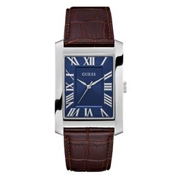 Guess Herren Quarzuhr &raquo;CLYDE&laquo; Armbanduhr, Herrenuhr, Lederarmband, analog braun Einheitsgr&ouml;&szlig;e