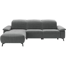 Musterring Ecksofa &raquo;MR 370, intelligenter Komfort im modernen Design&laquo; Optionale Relaxfunktion, flexible Kopfteile & klappbare Armlehnen grau 16% Baumwolle, 79% 
