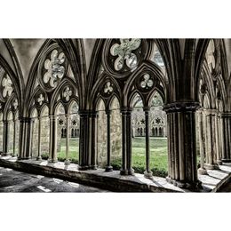 papermoon Fototapete &raquo;Mittelalterliche Kathedrale&laquo; bunt Vlies B/L: 3m x 2,23m, Bahnen: 6 Stk.