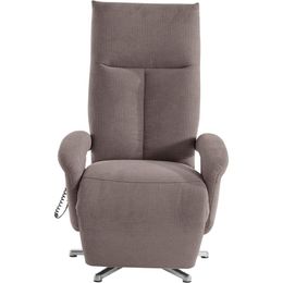 Sit & More sit&more TV-Sessel &raquo;Tycoon mit Kopfteilverstellung und 360&deg; Drehfunktion&laquo; wahlweise manuell oder elektrischer Funktion, auch mit Akku (kabellos) grau 