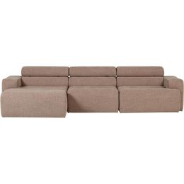 Woood Ecksofa &raquo;Novi Chaiselongue Bezug mit verstellbarer Nackenst&uuml;tze 300x173x73 cm&laquo; Links, Tragkraft 360 kg, Maximale Verschlei&szlig;festigkeit, Boucl&eacute;-