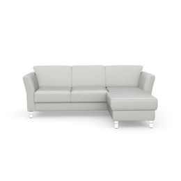 Sit & More sit&more Ecksofa &raquo;Visby L-Form&laquo; wahlweise mit Schlaffunktion und Bettkasten, frei im Raum stellbar grau B/H/T: 248cm x 87cm x 162cm, Soft clean, 