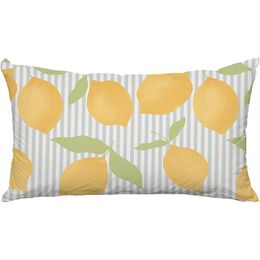 queence Dekokissen &raquo;Zitronen gro&szlig;&laquo; Premium Outdoor Kissenbezug; Format: 60x40 cm gelb Polyester B/L: 60cm x 40cm, 1 Stk.