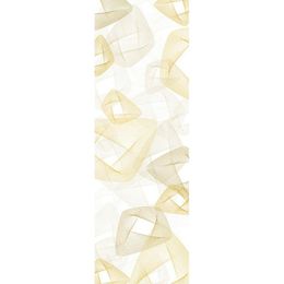 ARCHITECTS PAPER Fototapete &raquo;Golden Glow Bright Gold&laquo; Grafik Tapete Grafisch Wei&szlig; Gold Fototapete Panel 1,00m x 2,80m beige Vlies B/L: 1m x 2,8m