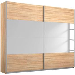 Rauch Schwebet&uuml;renschrank &raquo;Quadra&laquo; inkl. Hakenleiste und zus&auml;tzlichen Einlegeb&ouml;den braun Holzwerkstoff B/H/T: 226cm x 230cm x 62cm