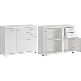 Procontour Sideboard &raquo;Sun BESTSELLER!&laquo; H&ouml;he 74cm mit variabel verstellbaren Einlegeboden wei&szlig; B/H/T: 90cm x 74cm x 35cm