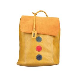 Rieker Damen Cityrucksack Freizeitrucksack, Shoppingrucksack mit bunten Akzenten gelb B/H/T: 26cm x 32cm x 13,5cm
