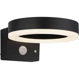 Globo LIGHTING LED Solarleuchte &raquo;SOLARLEUCHTE KUNSTSTOFF SCHWARZ MATT, 1XLED&laquo; LED-Modul 1 Stk. Warmwei&szlig; Solar Garten Terrasse Au&szlig;enbeleuchtung 