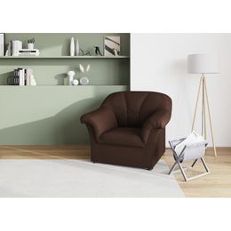 DOMO collection Sessel &raquo;Pegnitz zeitlos, elegante Armlehnen, komfortabel&laquo; braun 100% Polyester Struktur, B/H/T: 105cm x 82cm x 82cm