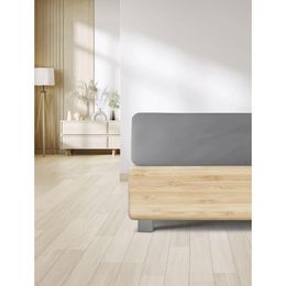 Irisette Spannbettlaken &raquo;Erba 30&laquo; glatt grau Tencel , Obermaterial: 48% Baumwolle, 48% Lyocell, 4% Elasthan B/L: 180cm x 200cm, 1 Stk., Tencel , 180-200x200-