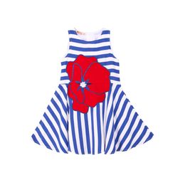 Denokids Kleid 'Poppy' M&auml;dchen Gr&ouml;&szlig;e 104 navy / knallrot / wei&szlig;