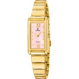 Festina Damen Quarzuhr &raquo;Mademoiselle&laquo; Armbanduhr, Damenuhr, Edelstahlarmband, analog gold Einheitsgr&ouml;&szlig;e