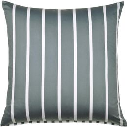 Janine Kissenbezug &raquo;modernclassic 39028-28&laquo; mit Rei&szlig;verschluss grau Mako-Satin, Obermaterial: 100% Baumwolle B/L: 80cm x 80cm, 1 Stk., Mako-Satin