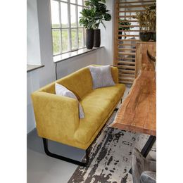 GUTMANN FACTORY K&uuml;chensofa Breite 170 cm, Metallf&uuml;&szlig;e gelb 88% POLYESTER 12% NYLON B/H/T: 170cm x 83cm x 70cm, Cord