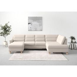 Sit & More sit&more Wohnlandschaft &raquo;Far&ouml; U-Form&laquo; inklusive Federkern, wahlweise mit Schlaffunktion und Bettkasten grau B/H/T: 325cm x 90cm x 187cm, Luxus-