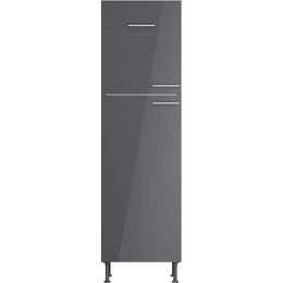 Optifit K&uuml;hlumbauschrank &raquo;Klara&laquo; Breite 60 cm schwarz Holzwerkstoff B/H/T: 60cm x 211,8cm x 58,4cm, T&uuml;ren: 2 Stk.