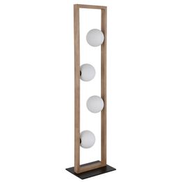 NOWA Stehlampe &raquo;NANDA&laquo; G9 1 Stk. Stehleuchte, Glaskugeln opal, Wohnzimmer, Schlafzimmer, Flur schwarz 4, &Oslash; 12cm H: 110cm, 1 Stk.