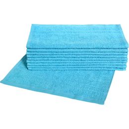 Dyckhoff Waschlappen &raquo;Kristall&laquo; mit Bord&uuml;ren blau Frottier B/L: 30cm x 30cm