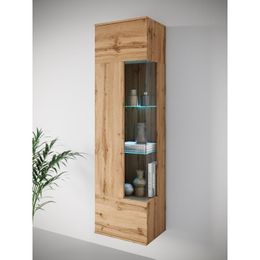 OTTO home Vitrine &raquo;Kenia, stehend und h&auml;ngend, T&uuml;ranschlag wechselbar&laquo; 1 Stk. tlg. Vitrineschrank mit Glast&uuml;ren 160 cm H&ouml;he braun B/H/T: 45cm x 161cm 