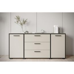 Home Affaire Sideboard &raquo;BOGOTA&laquo; moderne Kommode, Schubladenschrank mit verstellbaren Einlegeb&ouml;den beige B/H/T: 150cm x 68cm x 40cm, 3 Stk., 2 Stk.