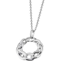 Firetti Damen Kette mit Anh&auml;nger &raquo;Schmuck Geschenk Silber 925 Halsschmuck Halskette Kreis Kettenglieder&laquo; silber Silber 925 (Sterlingsilber), L: 45 B: 