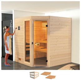 Weka Sauna &raquo;Valida&laquo; ohne Ofen beige ohne Ofen, (ohne Ofen)