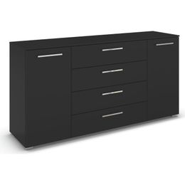 Rauch Kombikommode &raquo;Sideboard Schubkommode Kommode MONTCLAR Front Dekor/Hochglanz/Glas&laquo; Breite 160 / H&ouml;he 81 cm, 2 Einlegeb&ouml;den, inkl. Soft-Close-