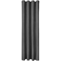 GERSTER Gardine &raquo;Christo&laquo; &Ouml;sen 1 Stk. tlg. &Ouml;senschal aus Dekostoff grau Wirkware, Polyester 235cm, &Ouml;sen, 140cm