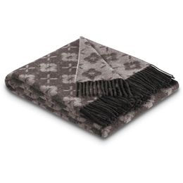 Biederlack Wohndecke &raquo;Plaid Primo&laquo; Kaschmir-Wolle-Mix grau Baumwolle, Polyacryl, Polyester B/L: 150cm x 200cm