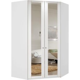 wimex Eckkleiderschrank &raquo;New York&laquo; mit Spiegel wei&szlig; B/H/T: 90cm x 236cm x 56cm, T&uuml;ren: 2 Stk.