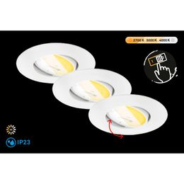 Briloner Leuchten LED Einbauleuchte &raquo;DIMARA&laquo; LED-Modul 1 Stk. 90x24 mm, Wohnzimmer, Flur wei&szlig; 1, H: 145cm, 1 Stk.