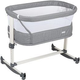 BABYGO Beistellbett &raquo;Vivaldi, grey&laquo; grau Kunststoff, Polyester Liegefl&auml;che B/L: 47cm x 81cm, kein H&auml;rtegrad