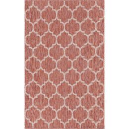 MyFlair Outdoorteppich &raquo;Outdoor Crosses, LAGERR&Auml;UMUNG&laquo; rechteckig 4 mm H&ouml;he Flachgewebe, In- und Outdoor geeignet rot Polypropylen (PP) B : 152cm 1 Stk., 4mm,