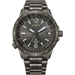 Citizen Herren Automatikuhr &raquo;Promaster Mechanical GMT&laquo; Armbanduhr, Herrenuhr, Edelstahlarmband, bis 20 bar wasserdicht schwarz Einheitsgr&ouml;&szlig;e