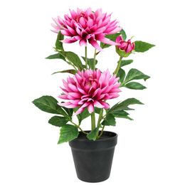 I.GE.A. Kunstblume &raquo;Chrysantheme im Topf 40cm&laquo; Kunstpflanze Pflanze Blume k&uuml;nstlich Deko Herbstdeko Seidenblume B/H/L: 20cm x 40cm