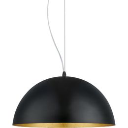 Eglo H&auml;ngeleuchte &raquo;GAETANO 1 Pendellampe, Stahl, E27, H&auml;ngelampe, Esstischlampe, Lampe&laquo; E27 1 Stk. H&auml;ngeleuchte, H150 x &Oslash;38, schwarz, gold, 1X60W exkl
