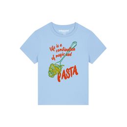 Watapparel Shirt 'Magic And Pasta' female size XL Light blue / Yellow / Green / Red