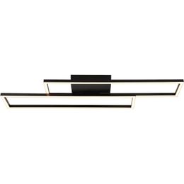 Globo LIGHTING Deckenleuchte &raquo;TATJANA&laquo; LED-Modul 1 Stk. Warmwei&szlig; Deckenlampe Wohnzimmer-Leuchte Schlafzimmer-Leuchte Flur K&uuml;che schwarz H: 5,6cm, 1 