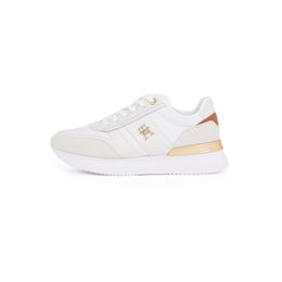 Tommy Hilfiger Sneaker Damen Gr&ouml;&szlig;e 39 kitt / braun / gold / wei&szlig; Sommerschuhe