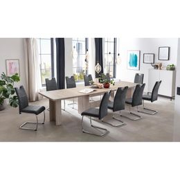 Hela Essgruppe &raquo;Lia, 11tlg. Sitzgruppe, Extra viel Platz&laquo; Set, 11tlg.-Set, ausziehbar, Esstisch plus 10 St&uuml;hle, 11 Stk. tlg. Ausziebar 160 - 300 cm 