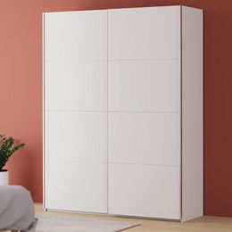 FORTE Schwebet&uuml;renschrank &raquo;Fittio, Made in Europe, 2 Schiebet&uuml;ren, modernes Design&laquo; H&ouml;he 2,35 mtr, stehende Montage wei&szlig; Holzwerkstoff Wei&szlig;, B/H/T: 