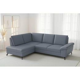 Sit & More sit&more Ecksofa &raquo;Chelsea Leder L-Form, B:249 cm, inkl. Armteil- & Sitztiefenverstellung&laquo; optional mit Schlaffunktion und Bettkasten B/H/T: 249cm x 