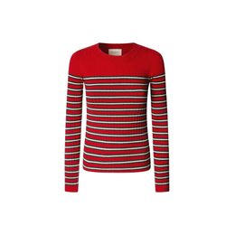 Pepe Jeans Pullover 'Clarissa' Damen Gr&ouml;&szlig;e L rot / schwarz / wei&szlig;