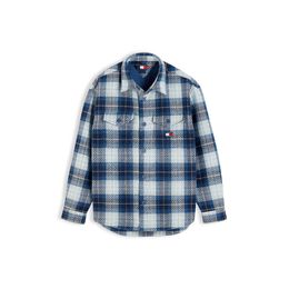 Tommy Jeans Button Up Shirt male size XXXL Beige / Navy / Light blue