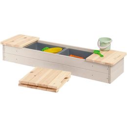 Pinolino Sandkasten &raquo;Hedda, beige/natur&laquo; beige Massivholz B/H/L: 113,5cm x 18,5cm x 114cm