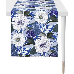 Apelt Tischl&auml;ufer &raquo;Astrid, LOFT STYLE&laquo; Digitaldruck blau Baumwolle B/L: 48cm x 140cm, 1 Stk., rechteckig