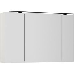 Nobilia Spiegelschrank &raquo;Prina&laquo; inkl. Beleuchtung mit Dimmerfunktion, in Breiten 60, 80, 100 und 120 cm Wei&szlig;, B/H/T: 120cm x 72cm x 72cm, T&uuml;ren: 3 Stk.