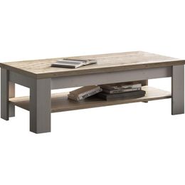 OTTO home Couchtisch &raquo;Country 110 x 68 cm, Wohnzimmertisch mit Ablageboden,&laquo; Sofatisch, zweifarbig, rechteckig, Tischplattenst&auml;rke 38 mm beige B/H/T: 