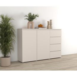 OTTO home Highboard &raquo;Modo, Breite 150 cm, moderne grifflose Kommode 2T&uuml;ren/4 SK&laquo; Schubladenkommode mit viel Stauraum, Einlegeb&ouml;den verstellbar beige 